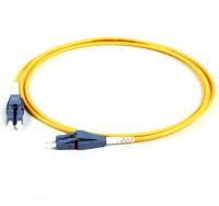 China Multimode Patch Cord SM Uniboot Duplex Fiber Optic Jumper Yellow for sale