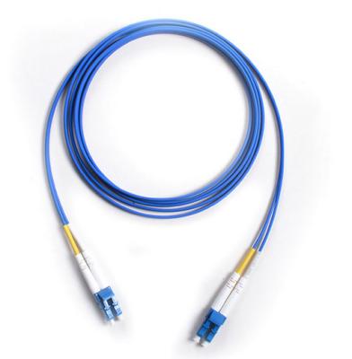 China Blue Armored Fiber Optic Patch Cord LC/UPC To LC/UPC SM 2.0mm 10Mtrs LSZH for sale