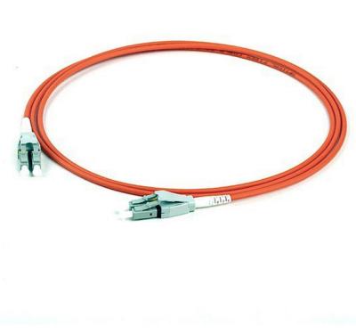 China Orange Multimode Duplex Uniboot Fiber Optic Patch Cord 3Mtrs Corning LSZH for sale