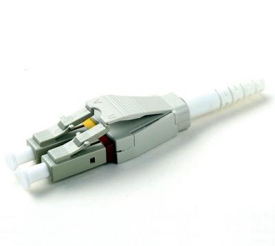 China LC Multimode 50/125 Duplex Fiber Optics Cable Connectors Insertion Loss <=0.3dB for sale