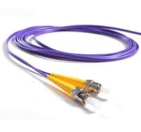 China ST / PC - ST / PC OM2 Fiber Optic Patch Cord 50/125 Duplex 5mtrs purple color for sale