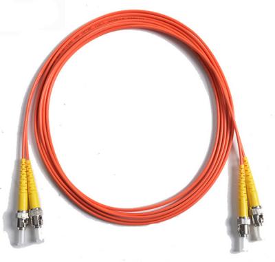 China 62.5/125 Duplex orange Fiber Optic Patch Cord , 5Mtrs PVC cable for sale