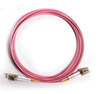China OM4 pink Duplex 3Mtrs OFNP Fiber Optic Patch Cord insertion loss <=0.2dB for sale