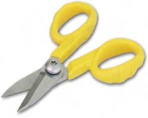 China Light Weight Yellow Fiber Optic Kevlar Cutter With High Carbon Alloy Steel Blades for sale