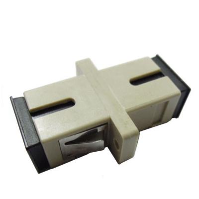 China ISO RoHS Plastic Simplex  SC/PC Multimode Fiber Optic Adapter beige color for sale