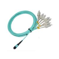 China Multimode Simplex 8,12,24 Cores MPO To LC Or SC Jumper Cable Fiber Optic Assembly Cable for sale