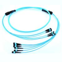 China mpo mtp patch cord MPO Products MPO to MPO OM3 72 cores aqua cable corning fiber for sale