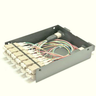 China MPO panel MPO-LC 0.9mm 24 port MM Beige connector and adapter for Data center for sale