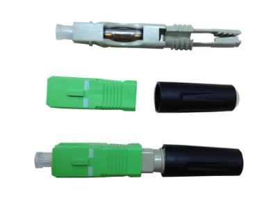 China ISO RoHS Singlemode SC / APC Quick Assembly connector Removal And Reusable for sale