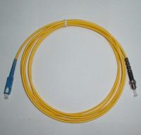 China Yellow color PVC 0.9 2.0 3.0 mmFiber Optic Patch Cord LC-ST Single Mode Simplex for sale