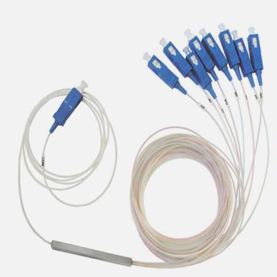 China Various coupling ratio 1 × 8 PLC SC Fiber Optic Splitter combines or splits power for sale