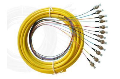 China PVC, OM1, OM2 or OM3 Bundle Multi - Fiber Optic Pigtail for Video Transmission for sale