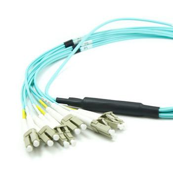 China Mutilmode OM3 Breakout 12 Core MPO MTP Patch Cord for sale