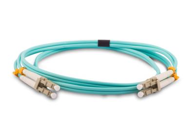China OM3 Aqua LC Duplex coneector Fiber Optic Patch Cords for sale