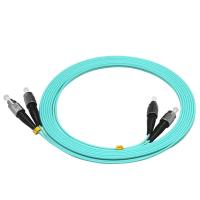 China 3.0mm Aqua Green MultiMode OM3 Duplex Fiber Patch Cord for sale