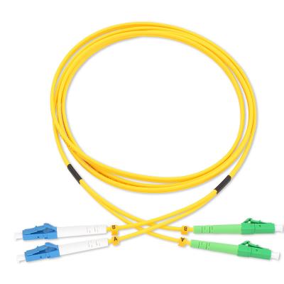 China LC APC To LC UPC 3M G652D Single Mode Fiber Patch Cord for sale