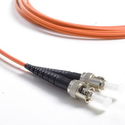 China Orange UPC MultiMode ST ST 3m 3.0mm Fiber Optic Patch Cords for sale
