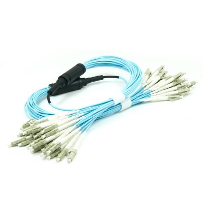 China OM3 Multimode Branch Multicore 0.5M LC Optical Fiber Jumper for sale
