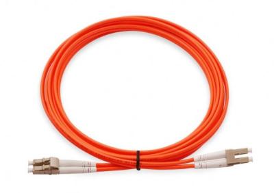 China Red Cable LC 3.0mm 3M Duplex Om1 Fiber Optic Patch Cords for sale