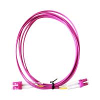 China Multimode 2m Duplex Cable Lc To Lc Om4 Fiber Optic Jumpers for sale