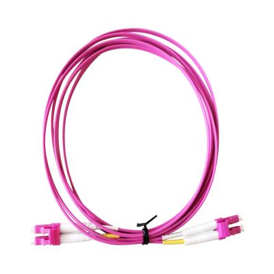 China Multimode 2m Duplex Cable Lc To Lc Om4 Fiber Optic Jumpers for sale