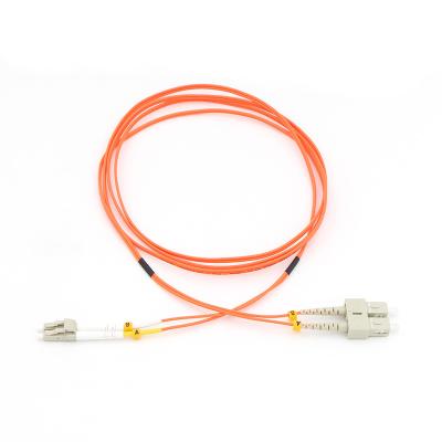 China OM1 62.5/125 LC To SC Duplex LSZH Fiber Optic Patch Cords for sale
