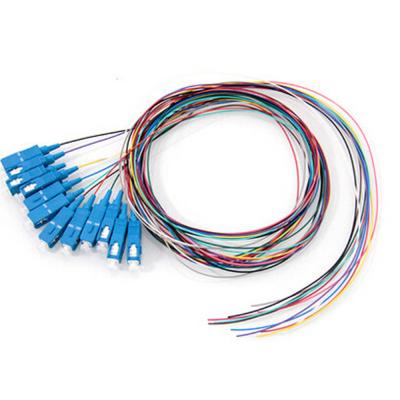China FTTH FTTB 12 Cores SC UPC 0.9mm Optical Pigtail for sale