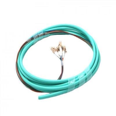 China 6 Core 50/125um OM3 UPC LC Fiber Optic Pigtail Single Mode for sale