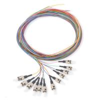 China OM1 OM2 APC PC Connector 12 Bundle Fiber Optic Pigtail for sale