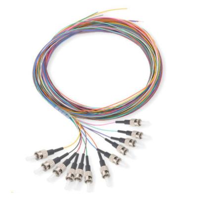 China OM1 OM2 APC PC Connector 12 Bundle Fiber Optic Pigtail for sale