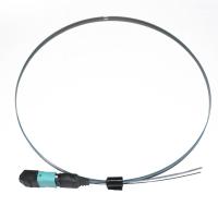 China 1 Meter Fiber Optic Ribbon 8 Core MPO OM3 OM4 Pigtail for sale