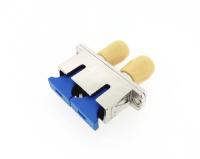 China ST Female to SC Female Hybrid Metal Duplex Fiber optic Adapter for sale