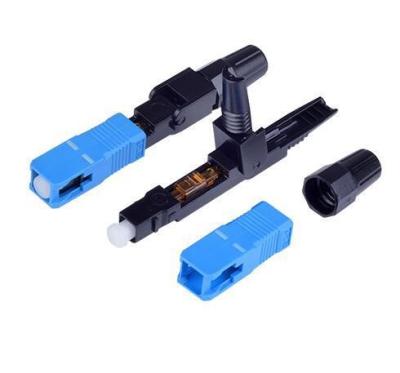 China Pre Embedded Ftth 3.0mm Sc Upc Fast Connectors Assembly for sale