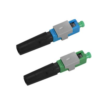 China Blue Green FTTH SC UPC APC Quick Assembly Connector for sale