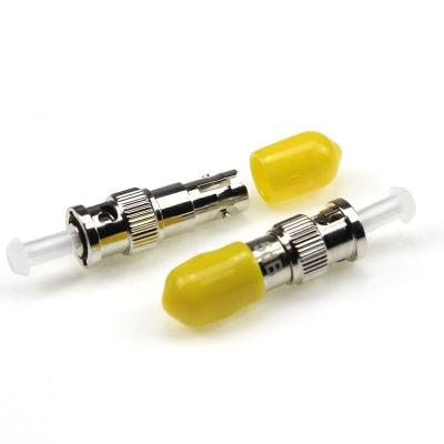 China Yellow Hat 30dB Metal ST Singlemode Fiber Optical Attenuator for sale