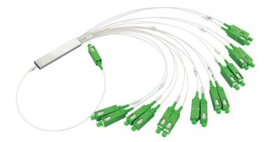 China 1X16 0.9mm Mini Blockless Fiber Optic Splitter Steel tube for sale
