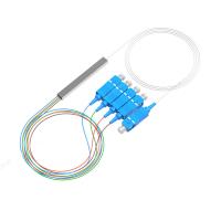 China SC UPS 1x4 Fiber Optic Splitter For FTTH Solution 0.9mm cable for sale