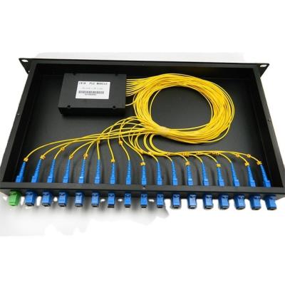China Aluminum 19 Inch Rack Mounted Type 1x32 PLC Splitter for sale
