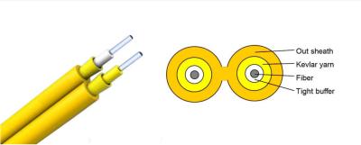 China Indoor Duplex Zip Cord GJFJBV Single Mode Fiber Optic Cable for sale