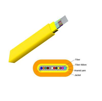 China Singlemode 12 Core Ribbon LSZH Jacket Optical Fiber Cables for sale