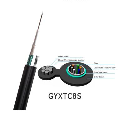 China OS1 OS2 Self Supporting GYXTC8S Optical Fiber Cables for sale