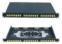 China FC SC LC ST 24 Port Rack Mount Fiber Patch Panel for sale