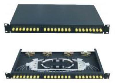 China FC SC LC ST 24 Port Rack Mount Fiber Patch Panel for sale