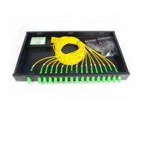 China Fixed Rack Mounted 1U 1X32 PLC Splitter FTTH Patch panel for sale