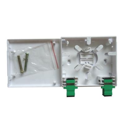 China 86 Type Mini 2 Core FTTH Wall Mount Patch PanelsTerminal Box for sale