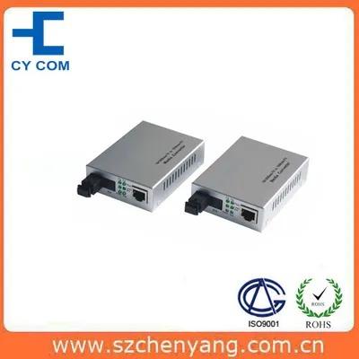 China Fiber Optic Media Converter (10/100M WDM 1310&550nm single fiber SM 20Km SC) for sale