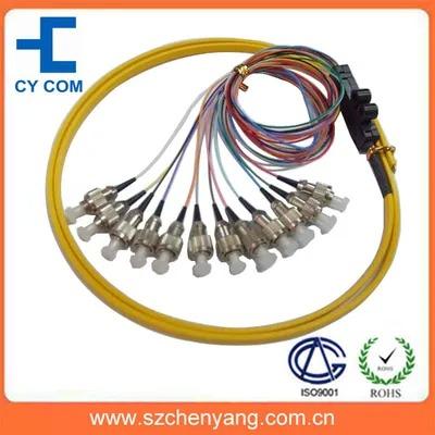 China FC/SC/ST 12 Core Ribbon Packing Fiber Optic Pigtail for sale