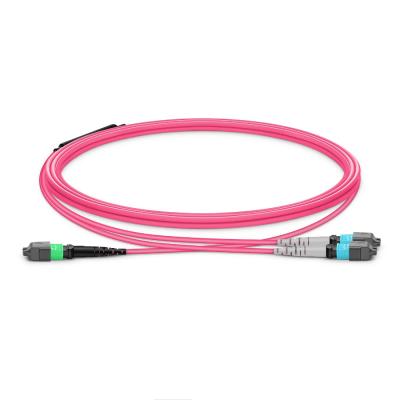 China MTP Breakout Cable OM4 OFNP Fire Safety-Rated with 0.35dB Low IL for High-Speed Data Center Links for sale