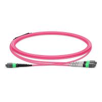 China MTP Breakout Cable OM4 50/125μm with 0.35dB Low IL and 8° APC Endface for High-Speed Data Center Links for sale