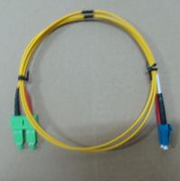 China LSZH Yellow color 2.0mm / 3.0mm 900um Fiber Optic Patch Cord LC SC Singlemode Dimplex With High Return Loss for sale